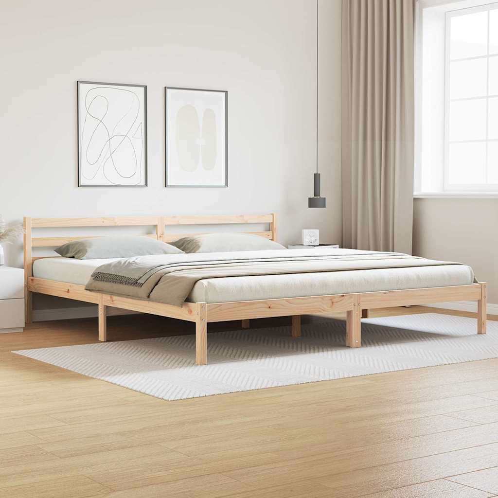 Estructura de cama con cabecera Marrón 225,5 x 185,5 x 69,5 cm | Leroy ...