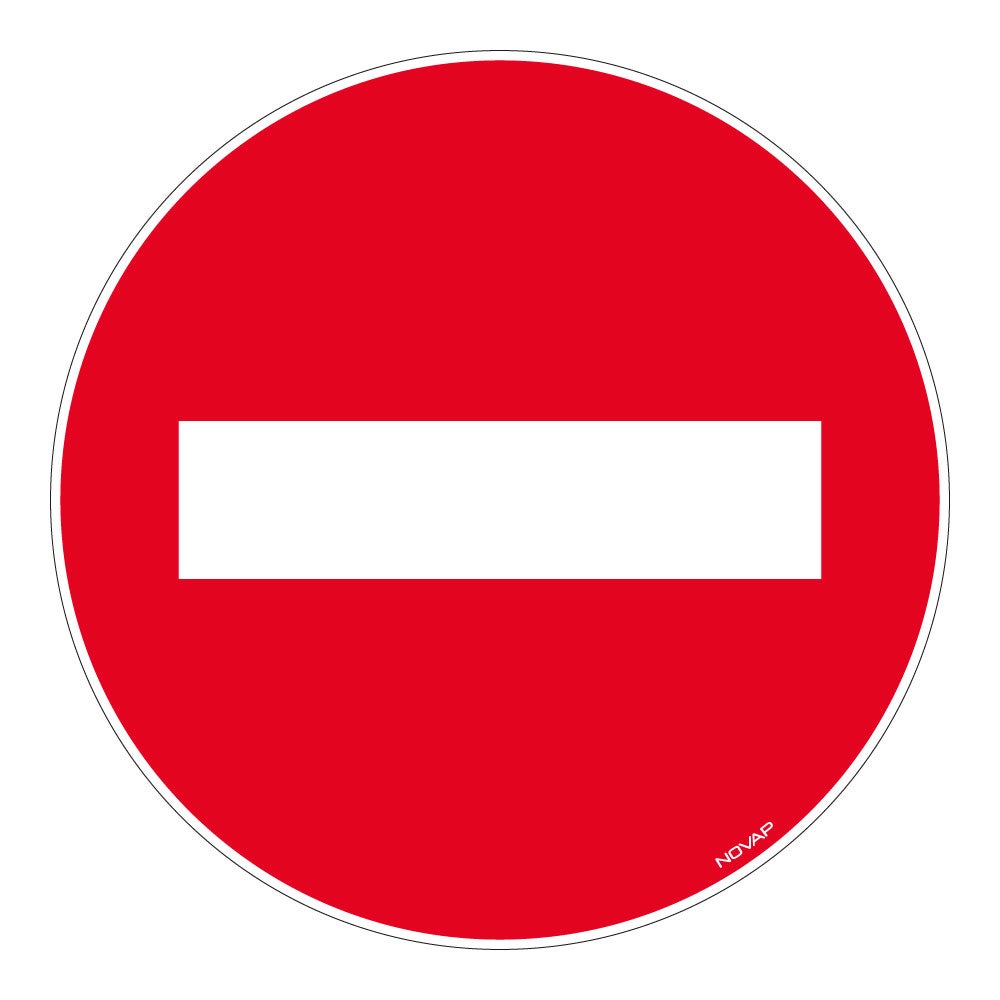 Panneau Sens Interdit - Rigide Ø450mm - 4080147 | Bricoman