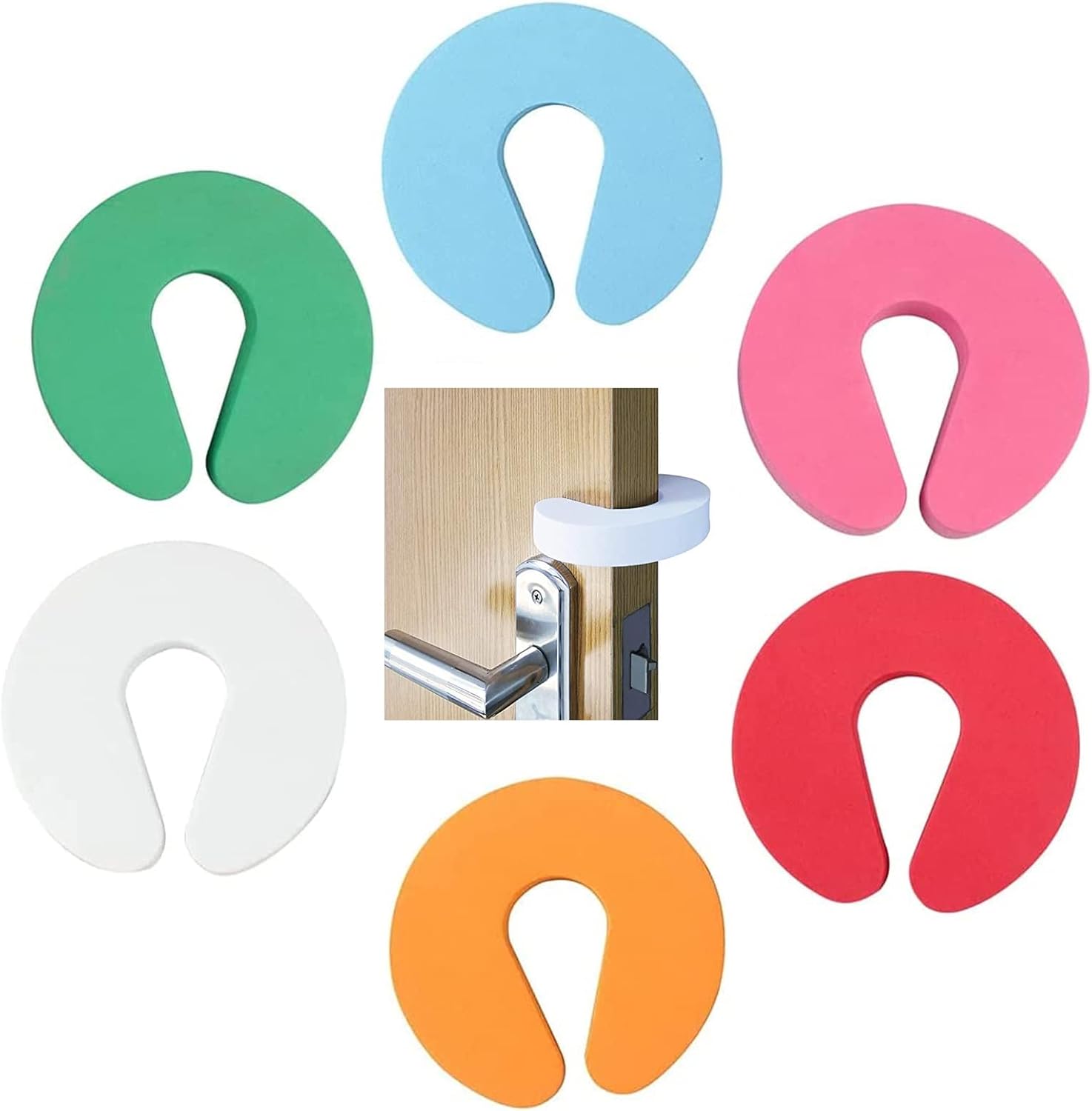 Bloc Porte Securite Bebe, 6 Pcs Bloc Porte Sécurité Bébé Stop-porte ...
