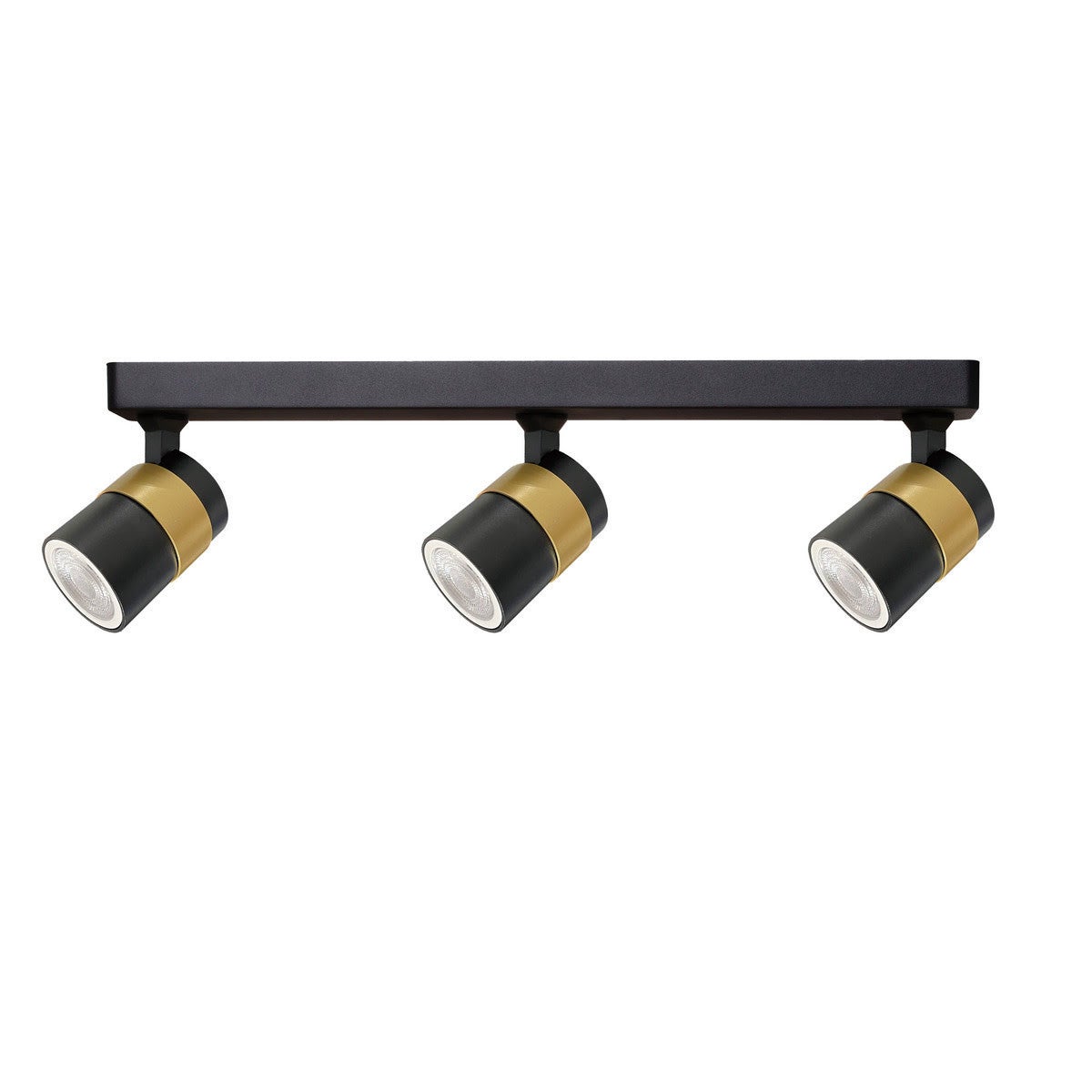 Spot plafond Anillo 3xGU10 noir/or métal Light Prestige | Leroy Merlin