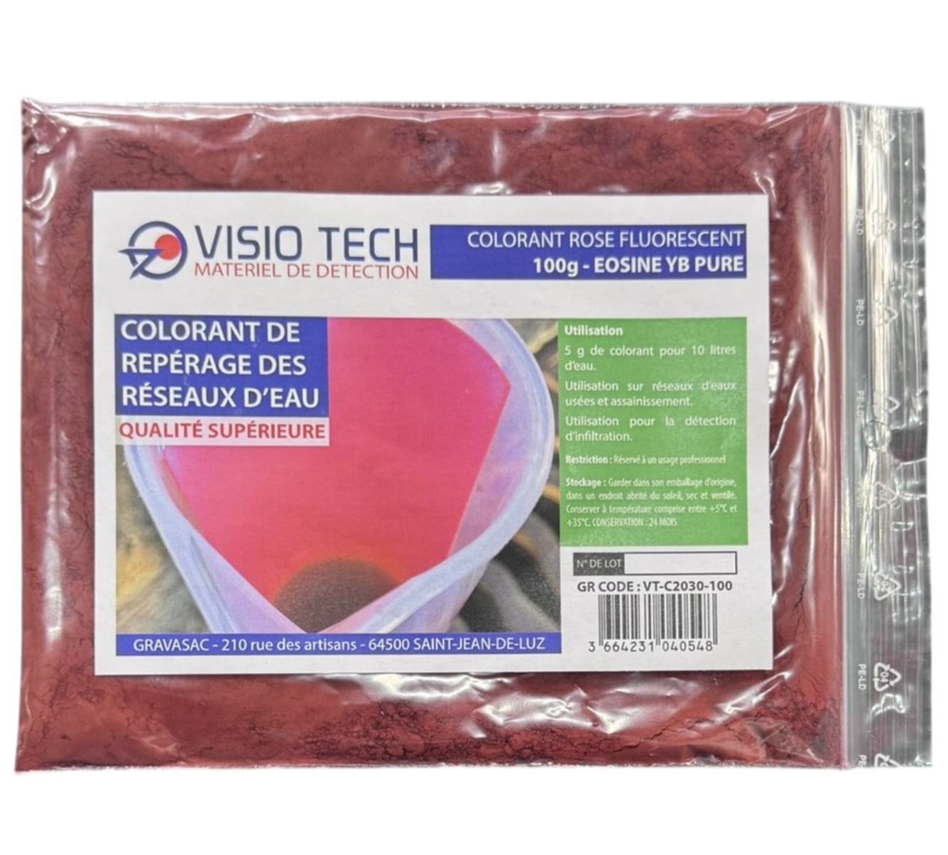 VISIO TECH - Colorant rose 100g, poudre soluble dans l'eau | Leroy Merlin
