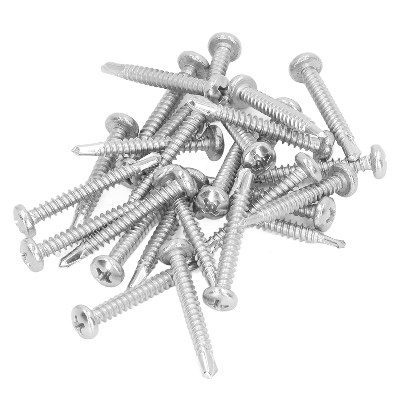 VIS AUTOPERCEUSE 304 ACIER INOXYDABLE FIXATIONS TÊTE RONDE M4.2x32 ÉLECTROMÉNAGERS DE BUREAU À ...