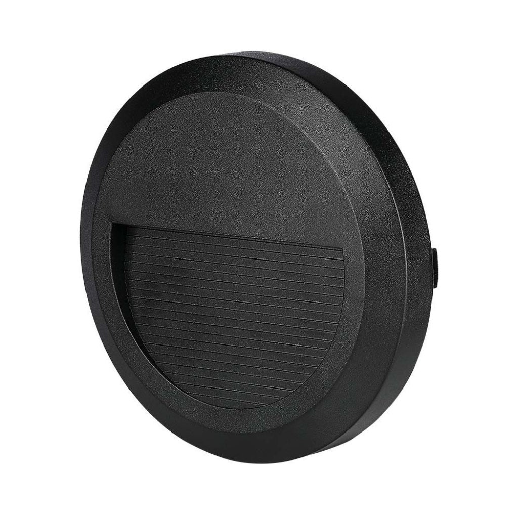 Downlight LED rond pour montage en surface 2W Noir Couleur 3000K IP65 ...