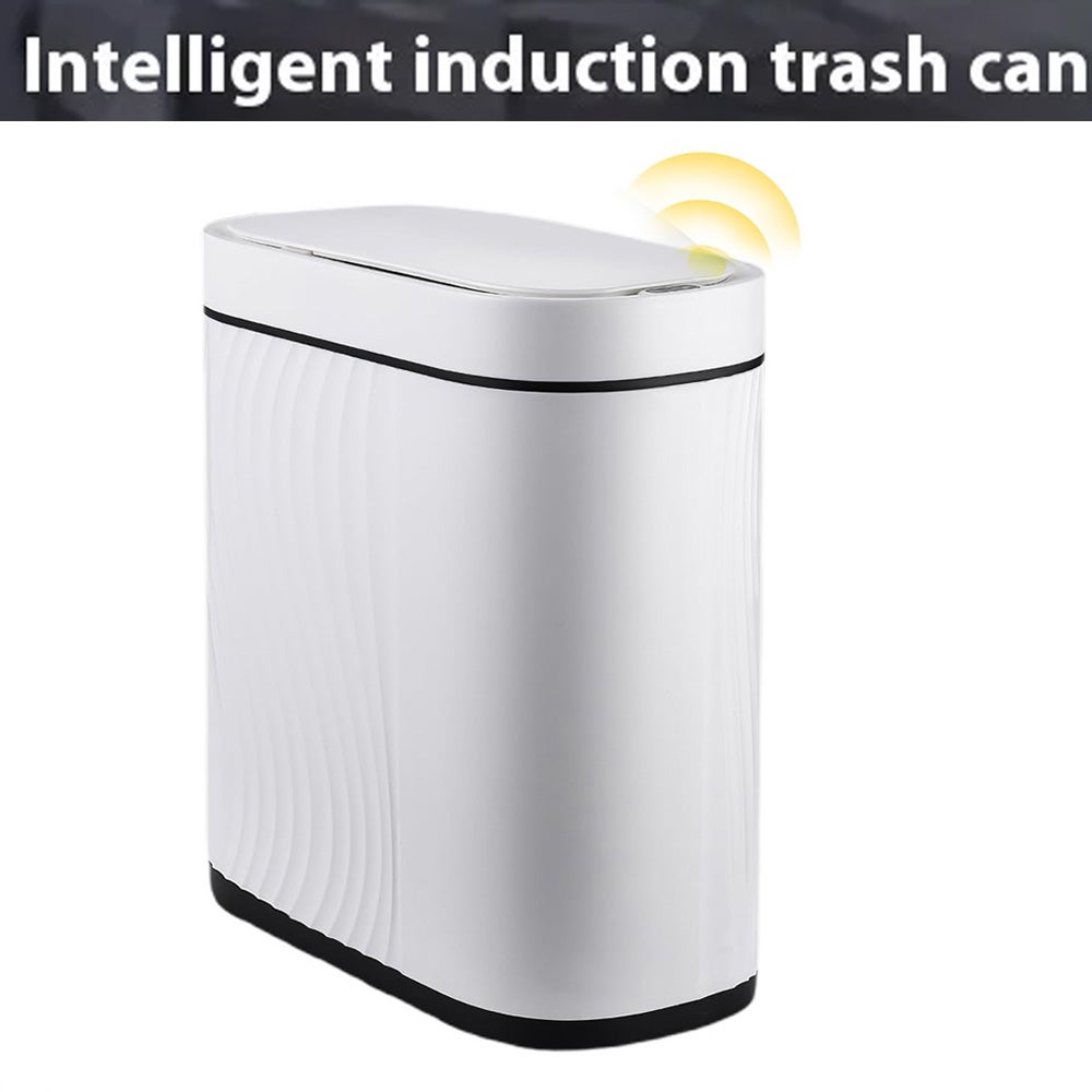Cubo de basura con sensor inteligente y tapa cubo de basura de baño automático de L cubo de ...