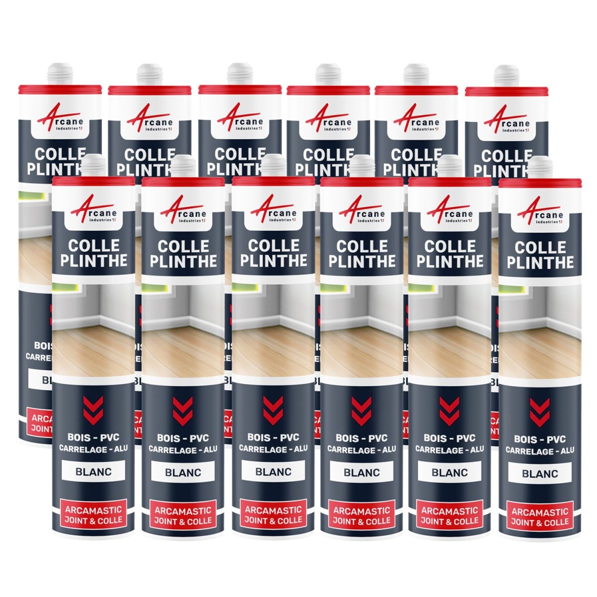 Mastic Colle Plinthes bois, carrelages, parquet, marches : ARCAMASTIC ...