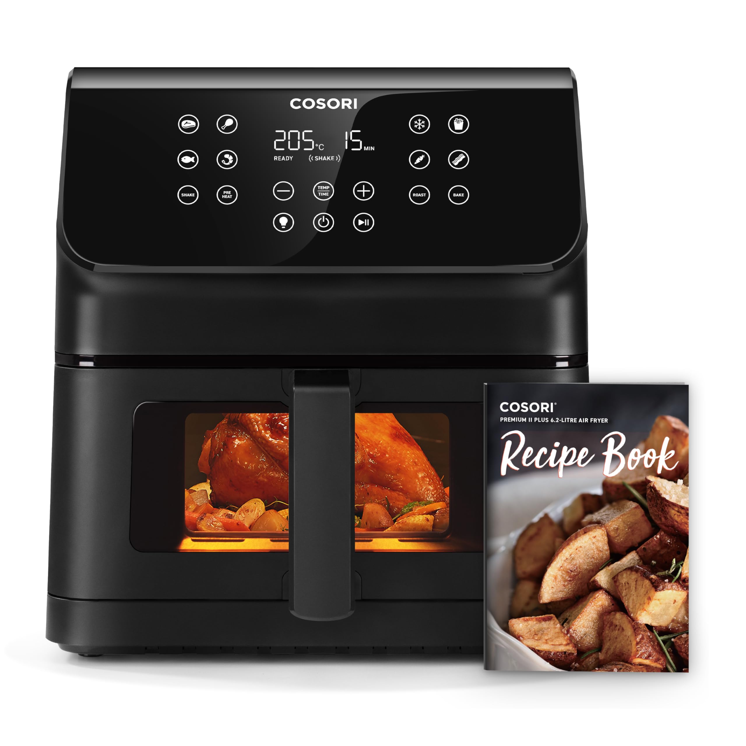 COSORI Friggitrice ad Aria 6,2 Litri con Finestra, Air Fryer con 12 ...