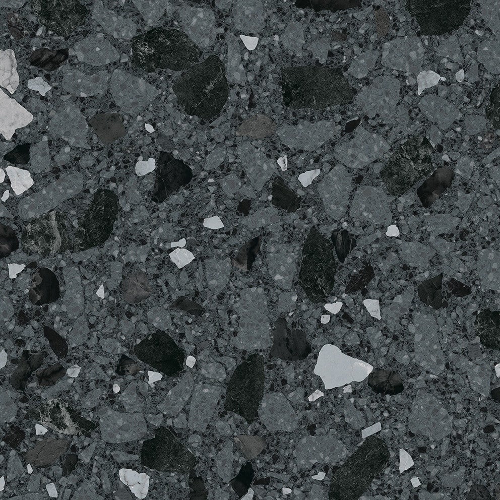 Carrelage sol / mur effet terrazzo 80x80 cm MONACO R NEGRO | Leroy Merlin