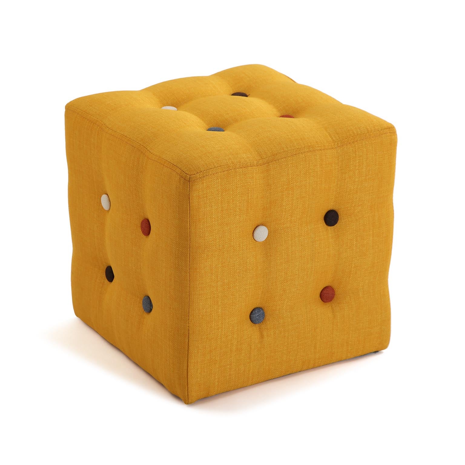 Versa Botones Pouf Sgabello quadrato Poggiapiedi per Soggiorno o Camera ...