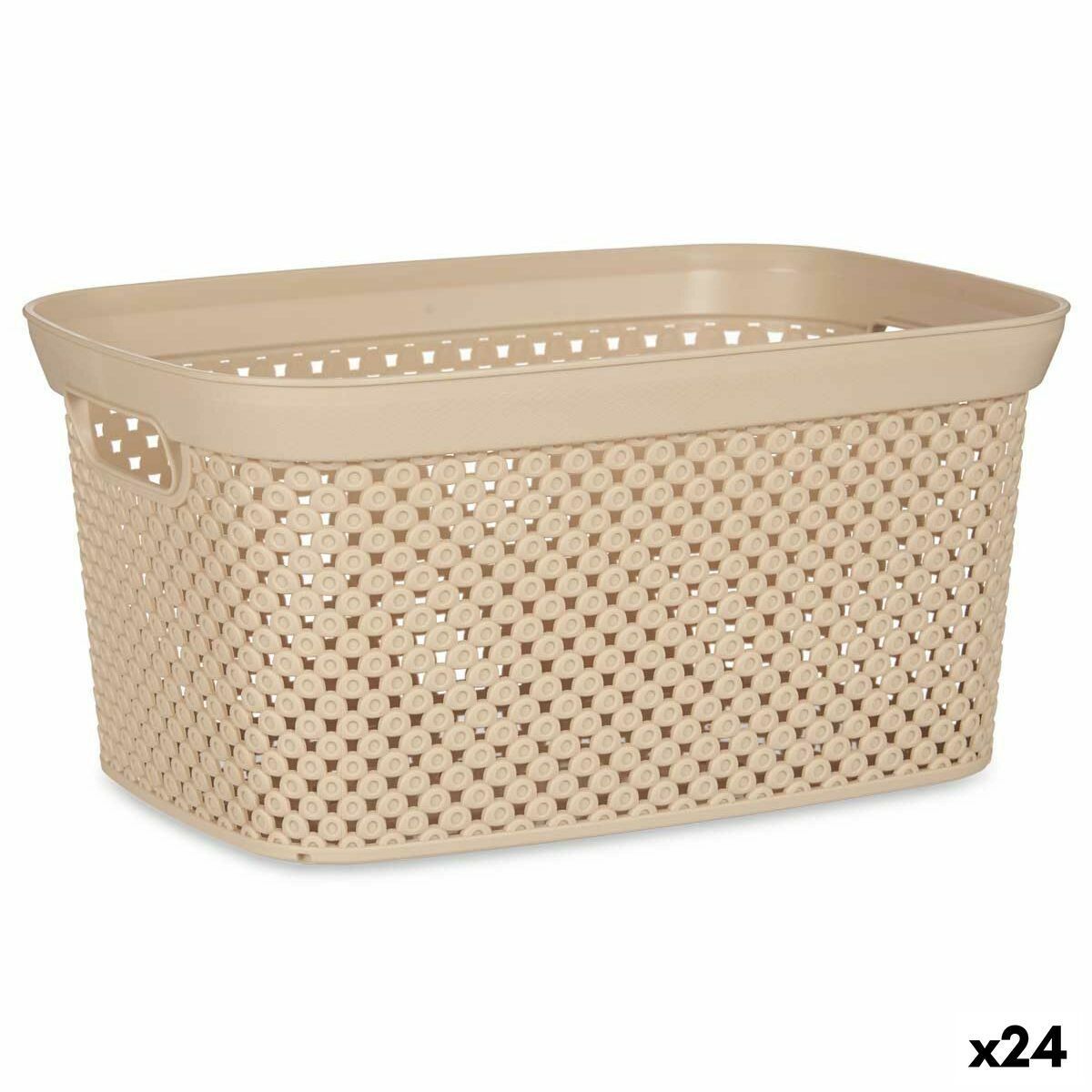 Cesto para la Ropa Beige Plástico 10 L 24 x 17 x 35 cm (24 Unidades ...