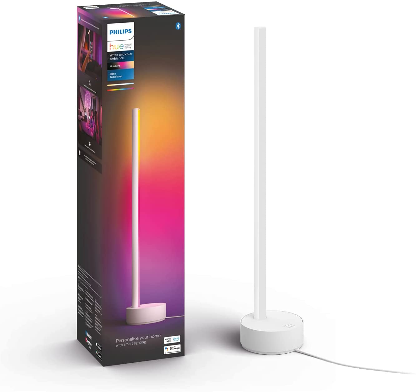 Philips Hue White and Color Ambiance, Lampadaire Gradient Signe Blanc ...