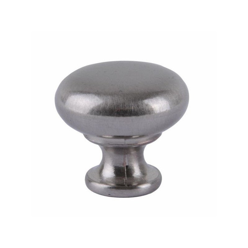 Pomolo Tondo Zama Nickel Satinato Mm 25 | Leroy Merlin