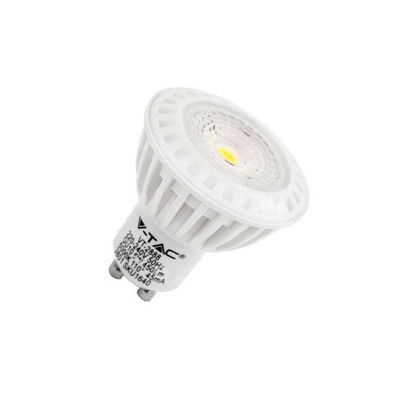 LED Spot GU10 6W Dimmable 50W Lighting - White Day 6000K | Leroy Merlin