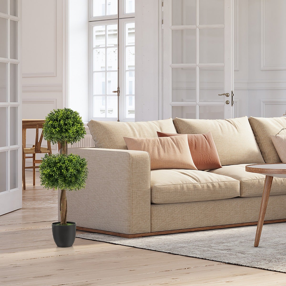 Arbre Artificiel Buis 100cm avec Pot - Plante Déco Résistante UV ...