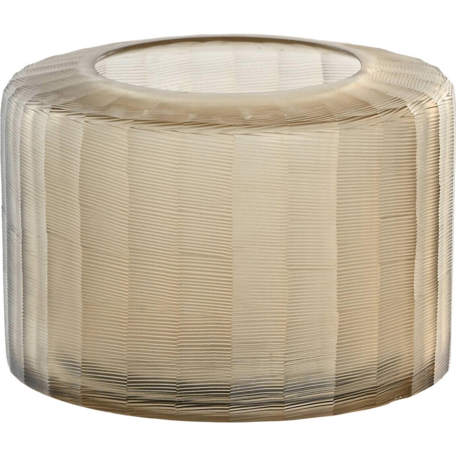 Vase en verre design effet texturé style moderne déco salon 18 x 18 x ...
