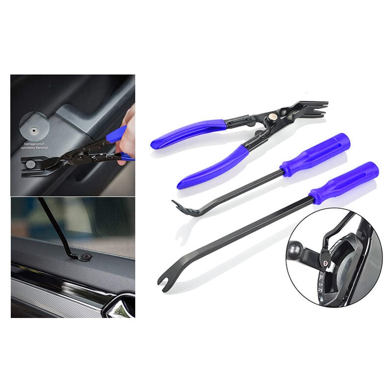 3pcs clips de panneau de porte de voiture pinces garniture enlèvement ...