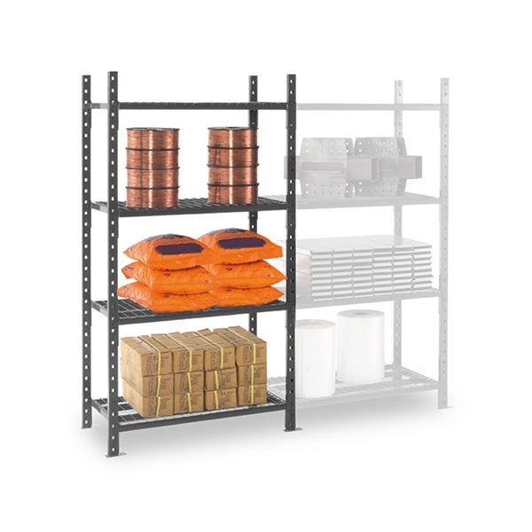 Rayonnage à tablettes grillagées : norme sprinkler - 4 niveaux - Module ...