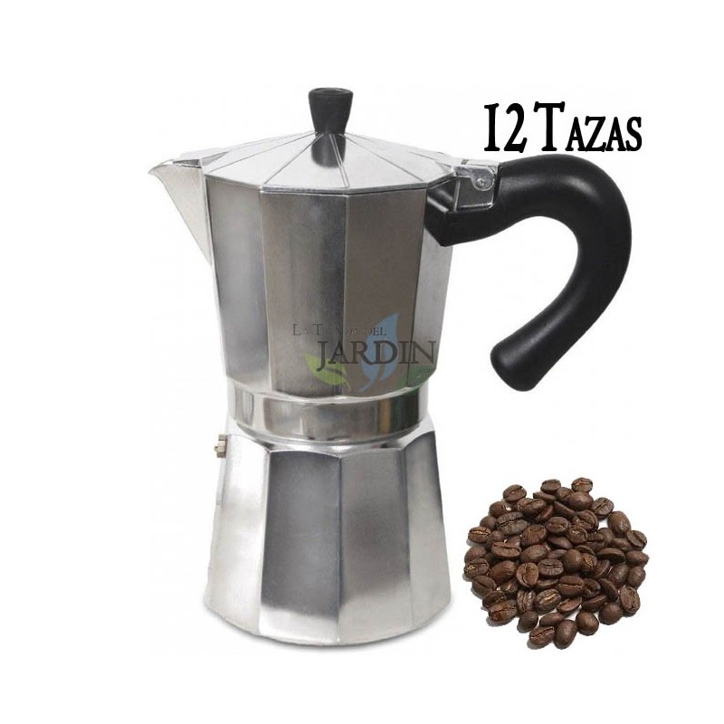 Cafetera clásica de inducción 12 tazas, cafetera italiana de gran ...