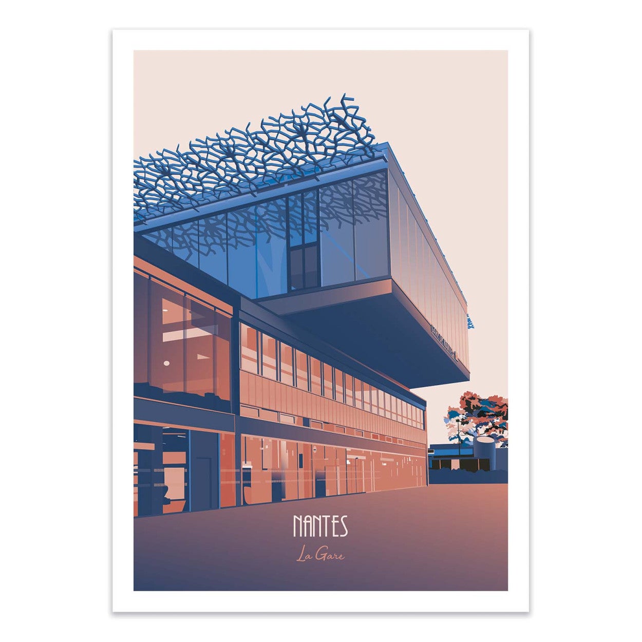 Art-Poster - Nantes - La Gare - Artmoric - 50 x 70 cm | Leroy Merlin