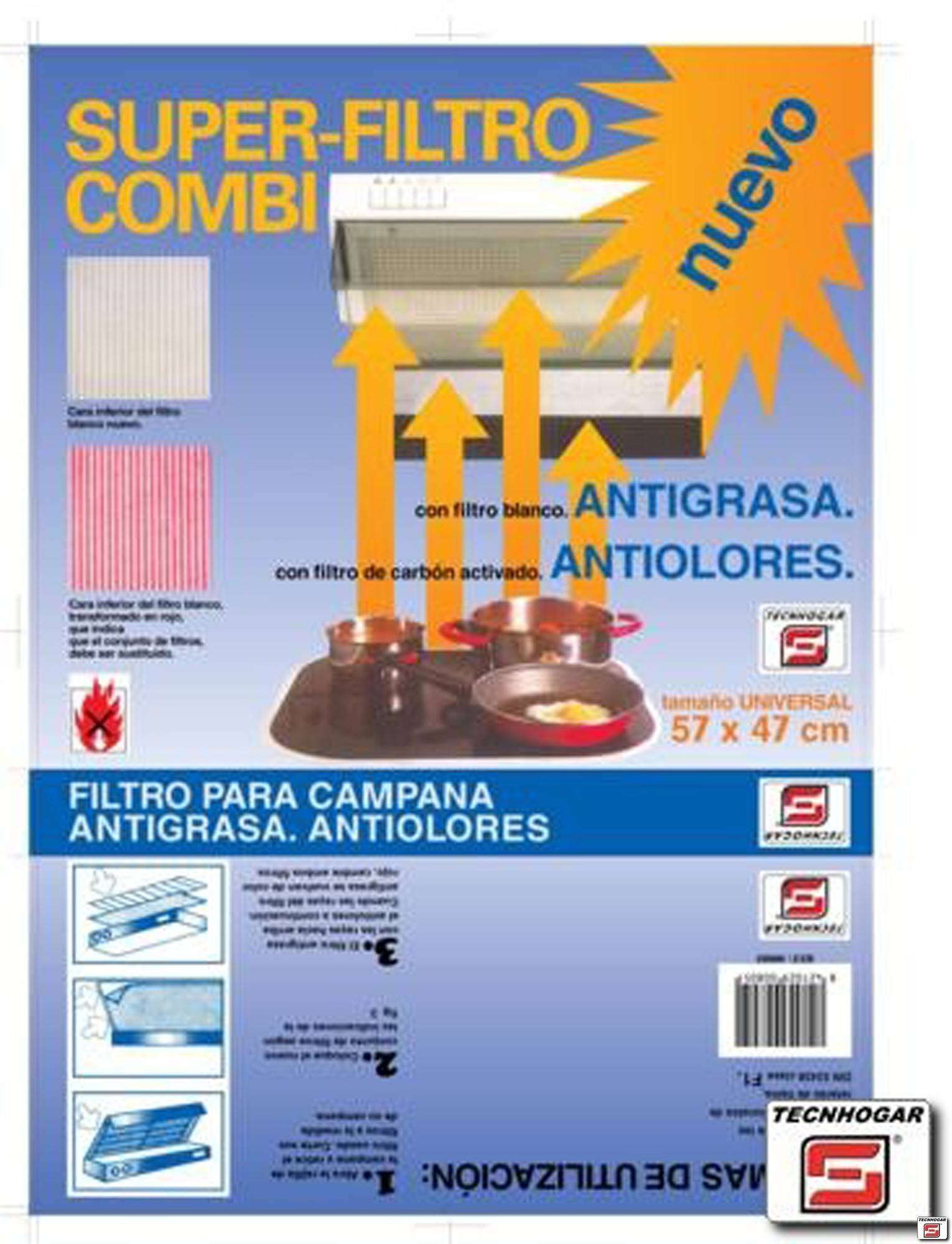 Filtro Campana Extractora Carbono Activado 60Cm Tecnhogar | Leroy Merlin