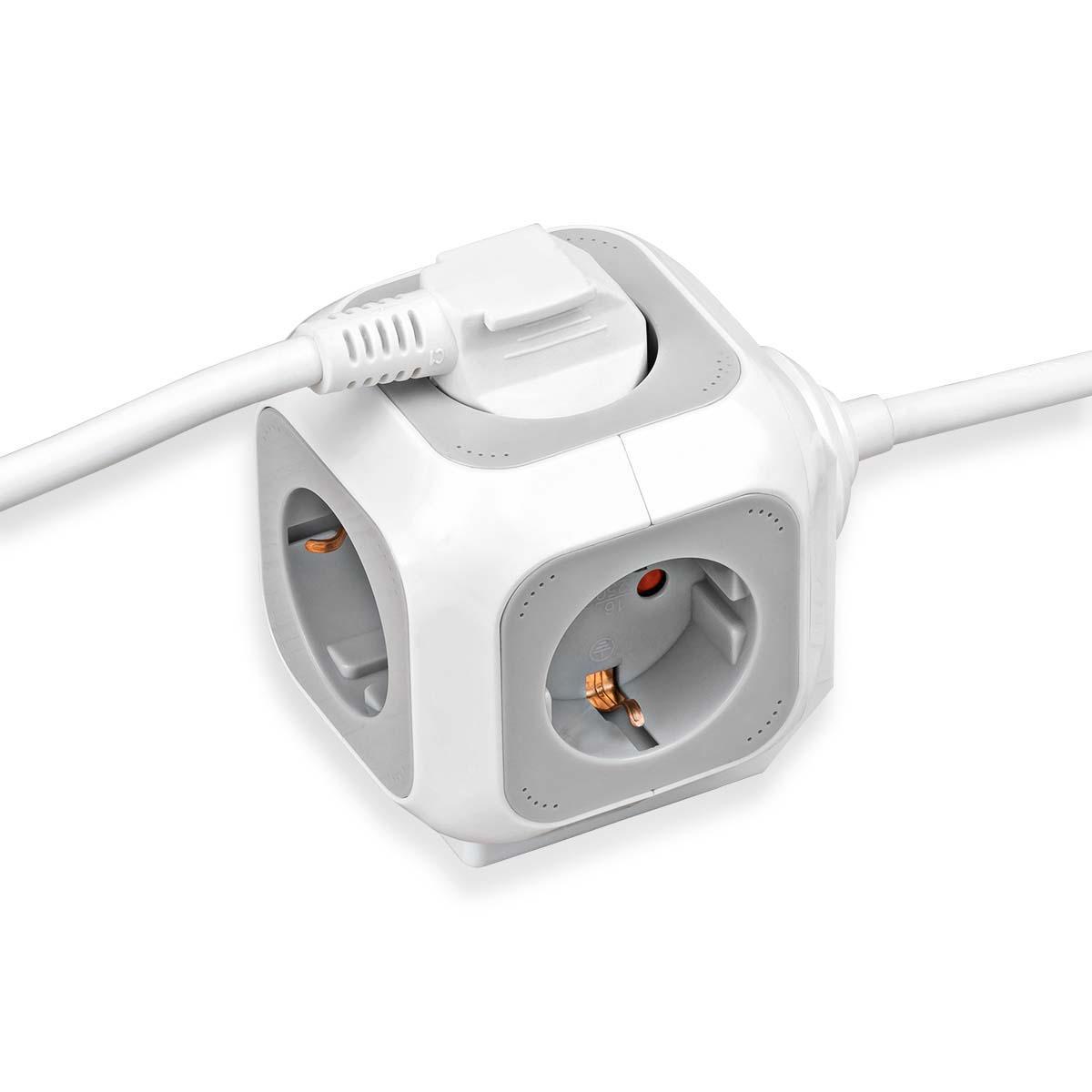 Ladrón múltiple en forma de cubo ALEA-Power con 2 puertos USB Brennenstuhl 1150100 | Leroy Merlin