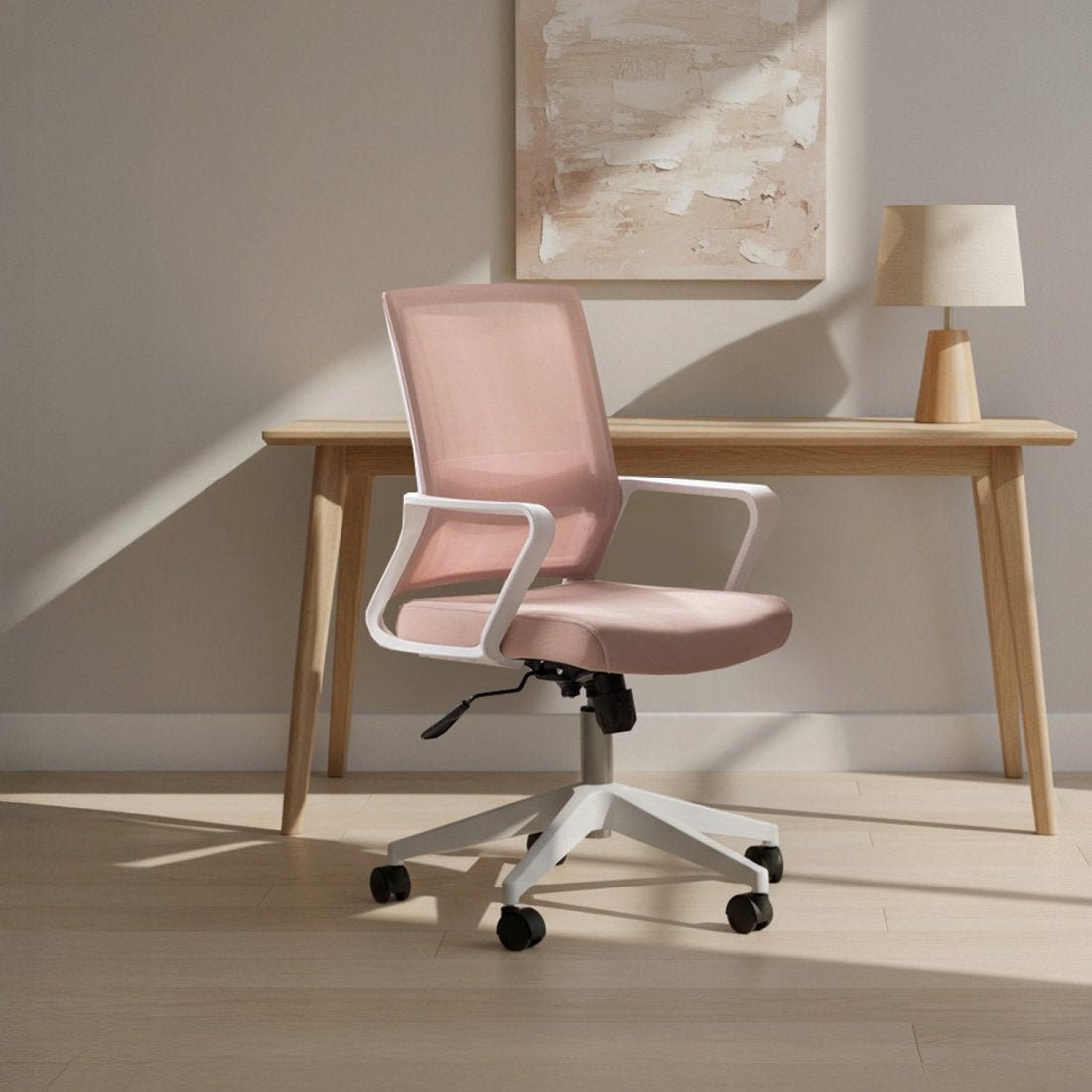 Chaise de bureau rose Sayla | Leroy Merlin