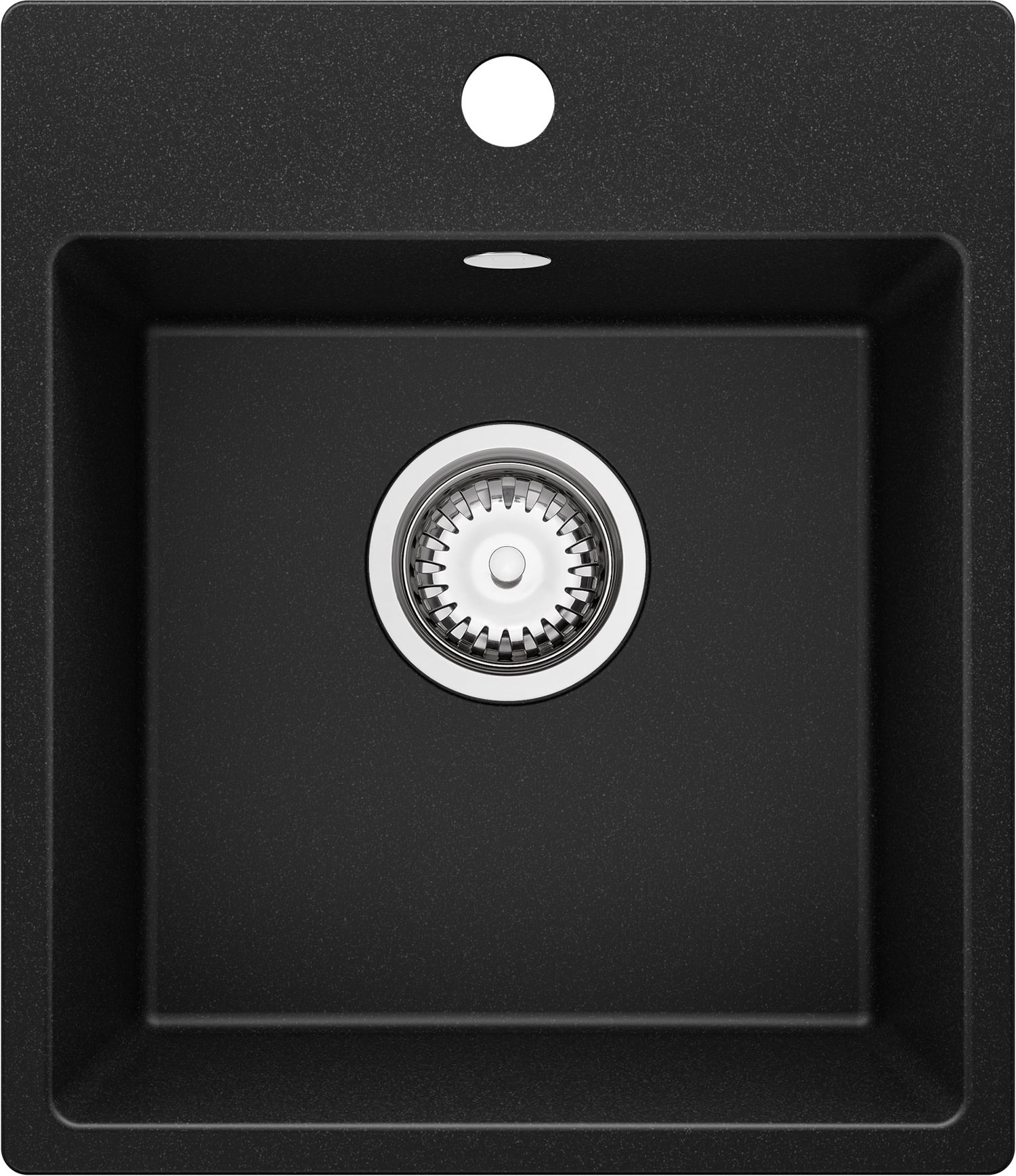 Evier Cuisine en Granit Noir 38x44cm, Lavabo 1 bac + Kit de Vidage ...