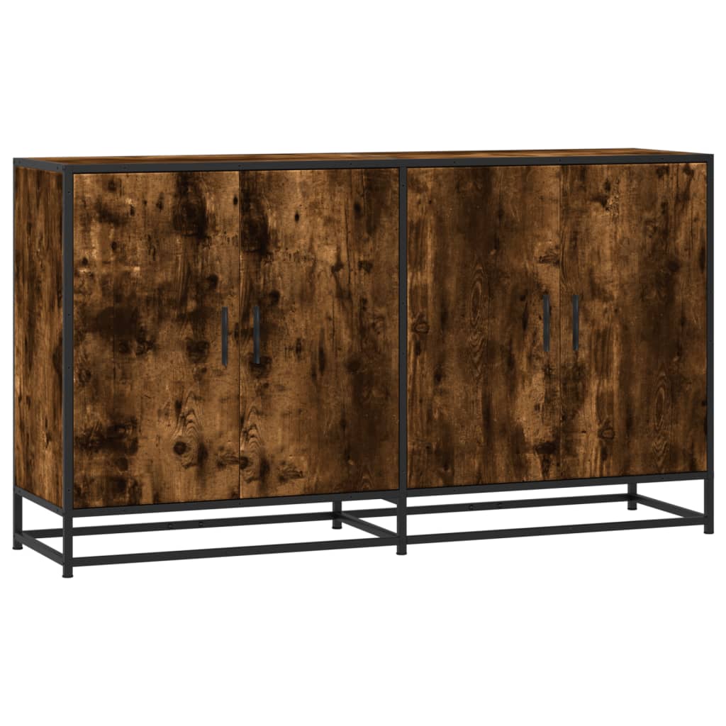 Buffet en bois contrecollé chêne fumé 134x35x76 cm | Leroy Merlin