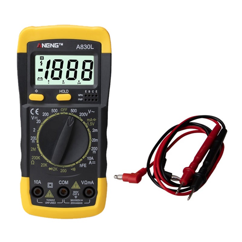 Digital LCD Multimètre, Voltmètre Ampèremètre Ohmmètre, Test tension AC ...