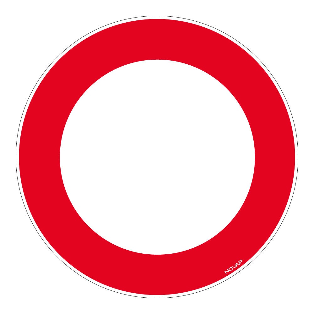 Panneau Rond rouge - Rigide Ø450mm - 4080284 | Leroy Merlin