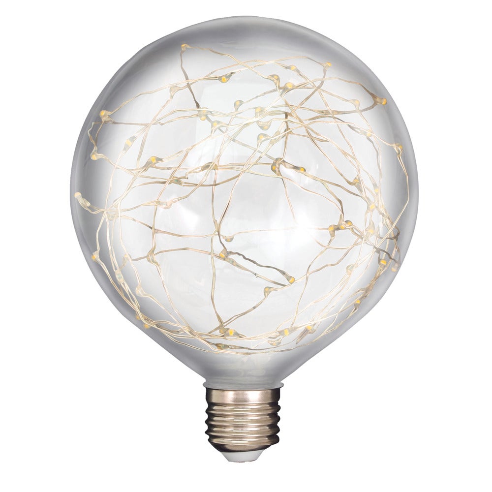 Ampoule LED Globe E27 Diam. 120mm, 1.5W, 55 lumens, 3000K Blancchaud, décorative, plastique ...