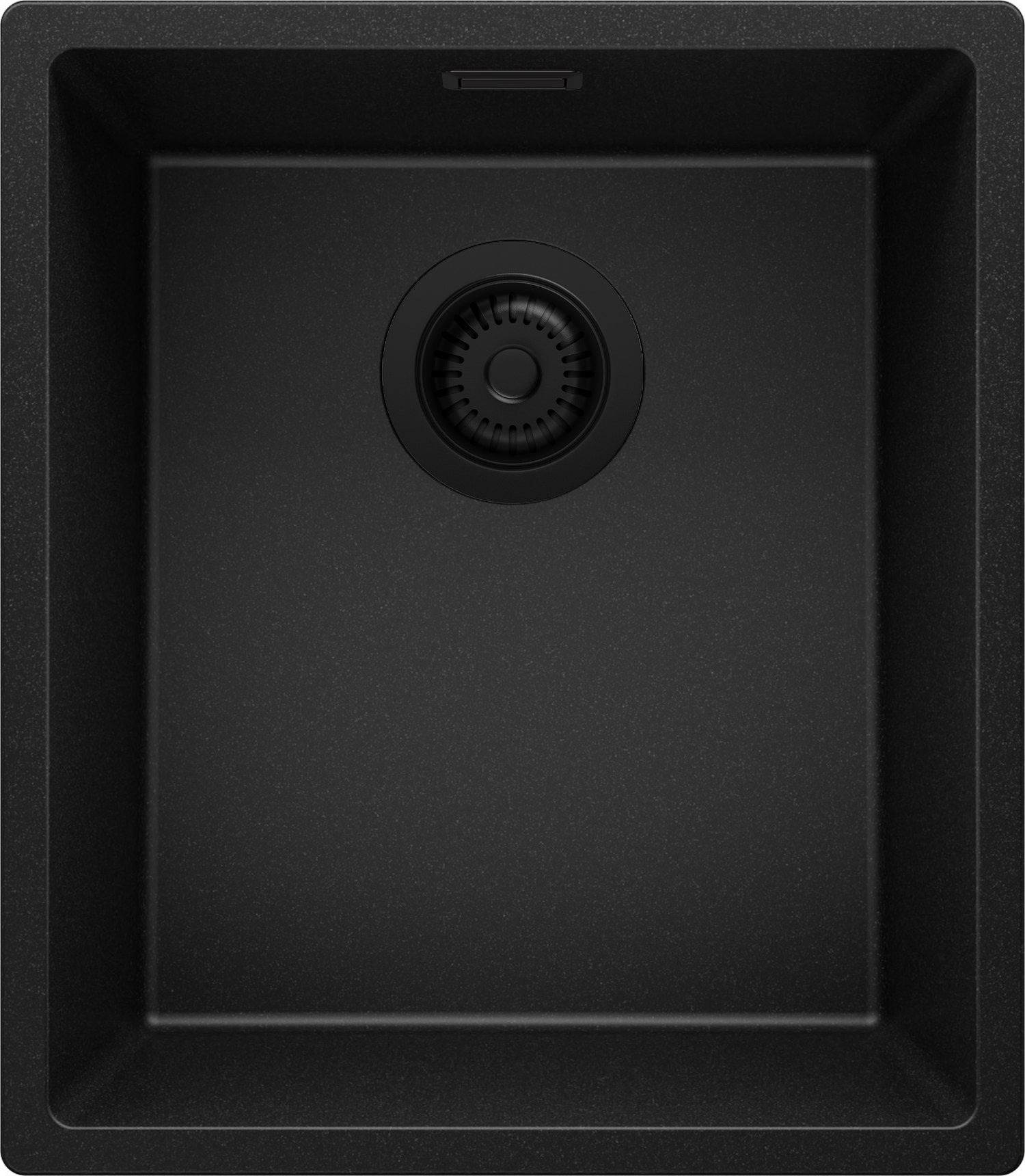 Evier Sous Plan Tout Noir 41x47cm, Evier en Granit 1 bac + Kit de ...