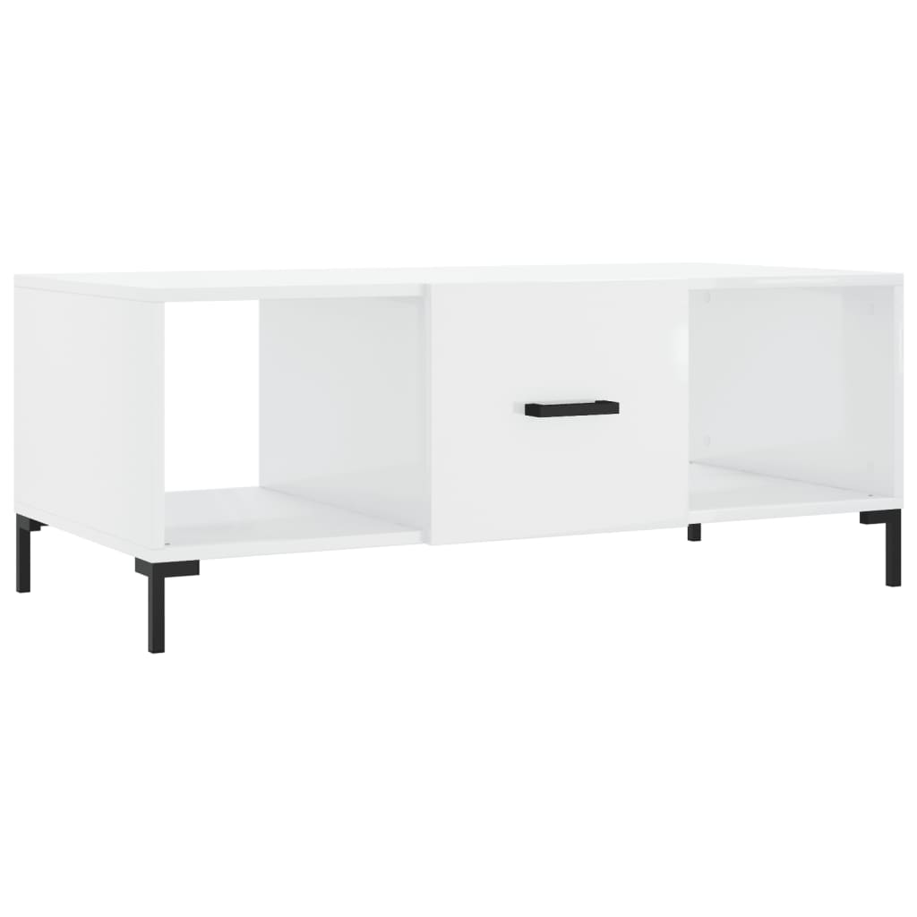 Table basse, contreplaqué blanc brillant, 102x50x40 cm | Leroy Merlin