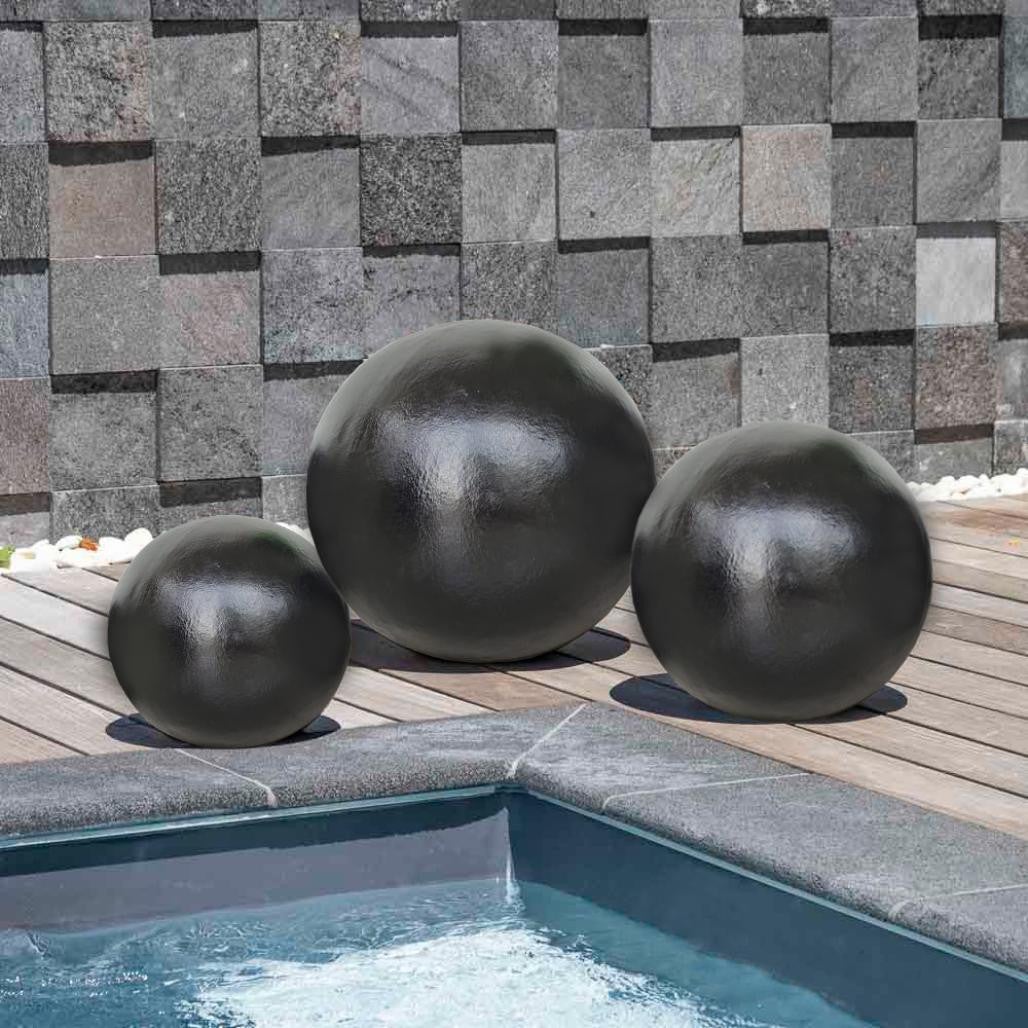 Trio boules déco design noires | Leroy Merlin