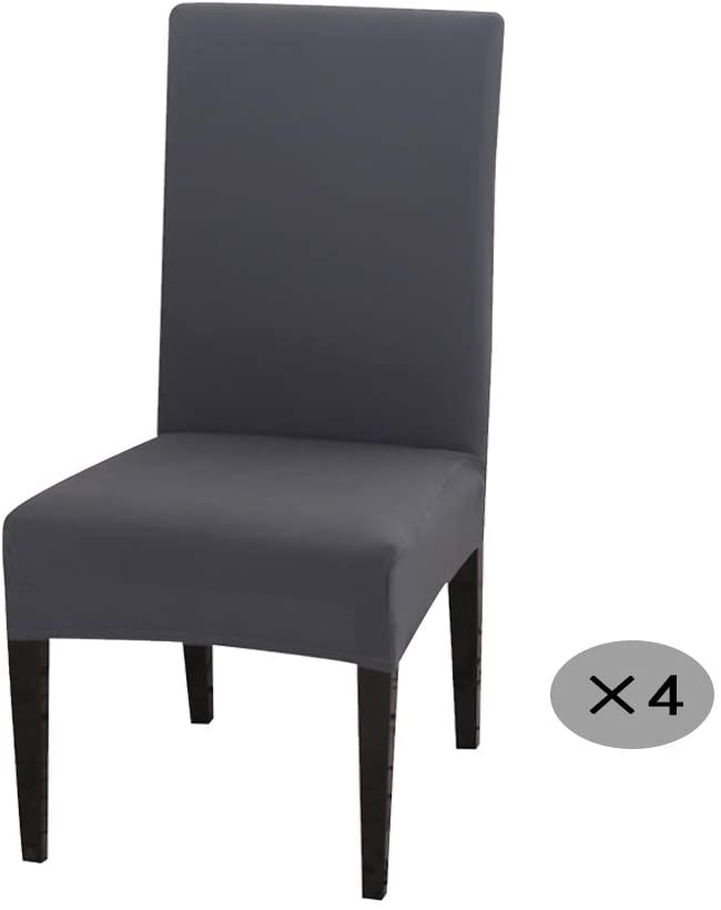 Housse de chaise élastique moderne 4 pièces - Housse de protection ...