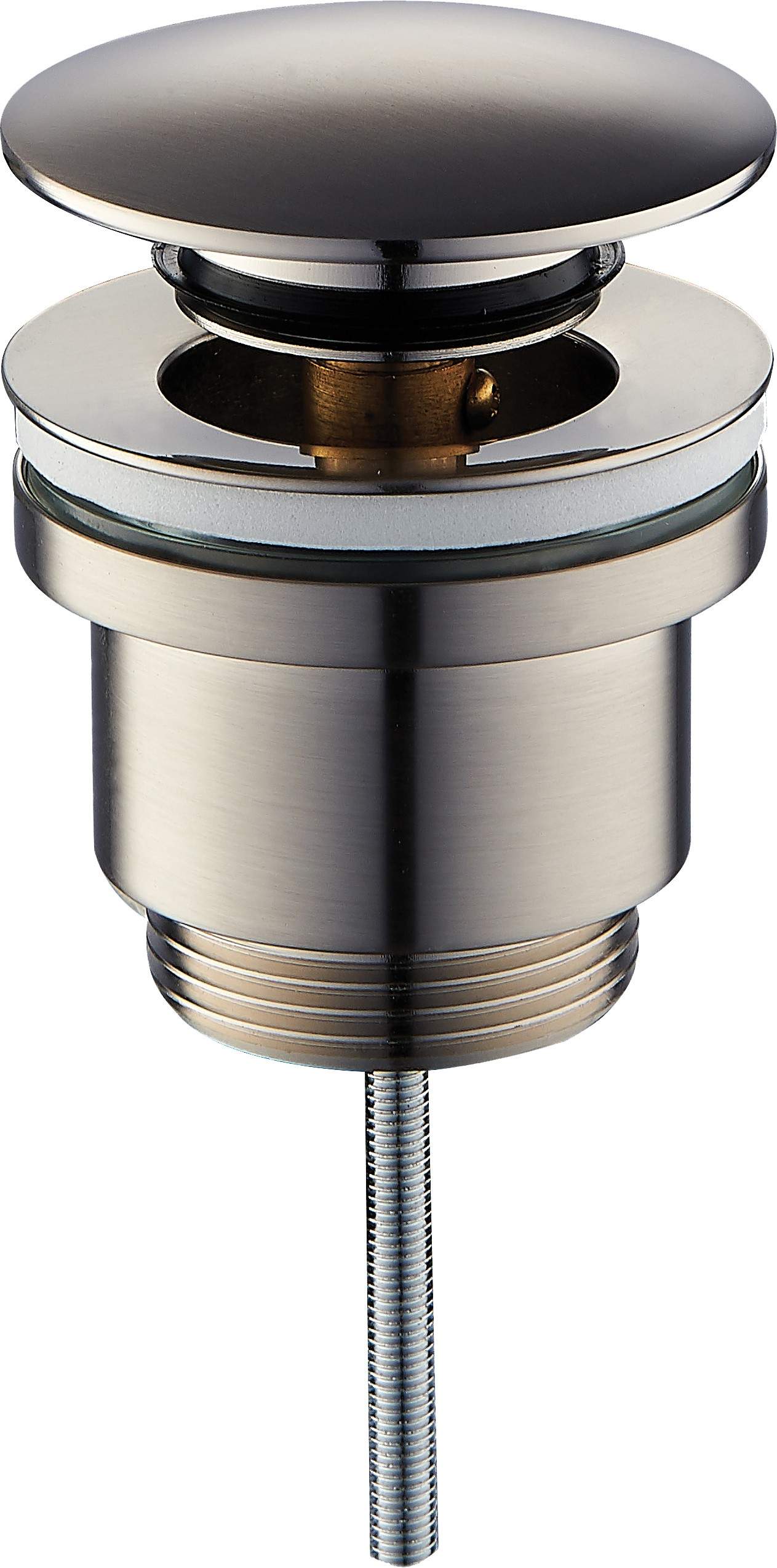 Piletta di scarico standard tonda clic-clac colore acciaio spazzolato ...