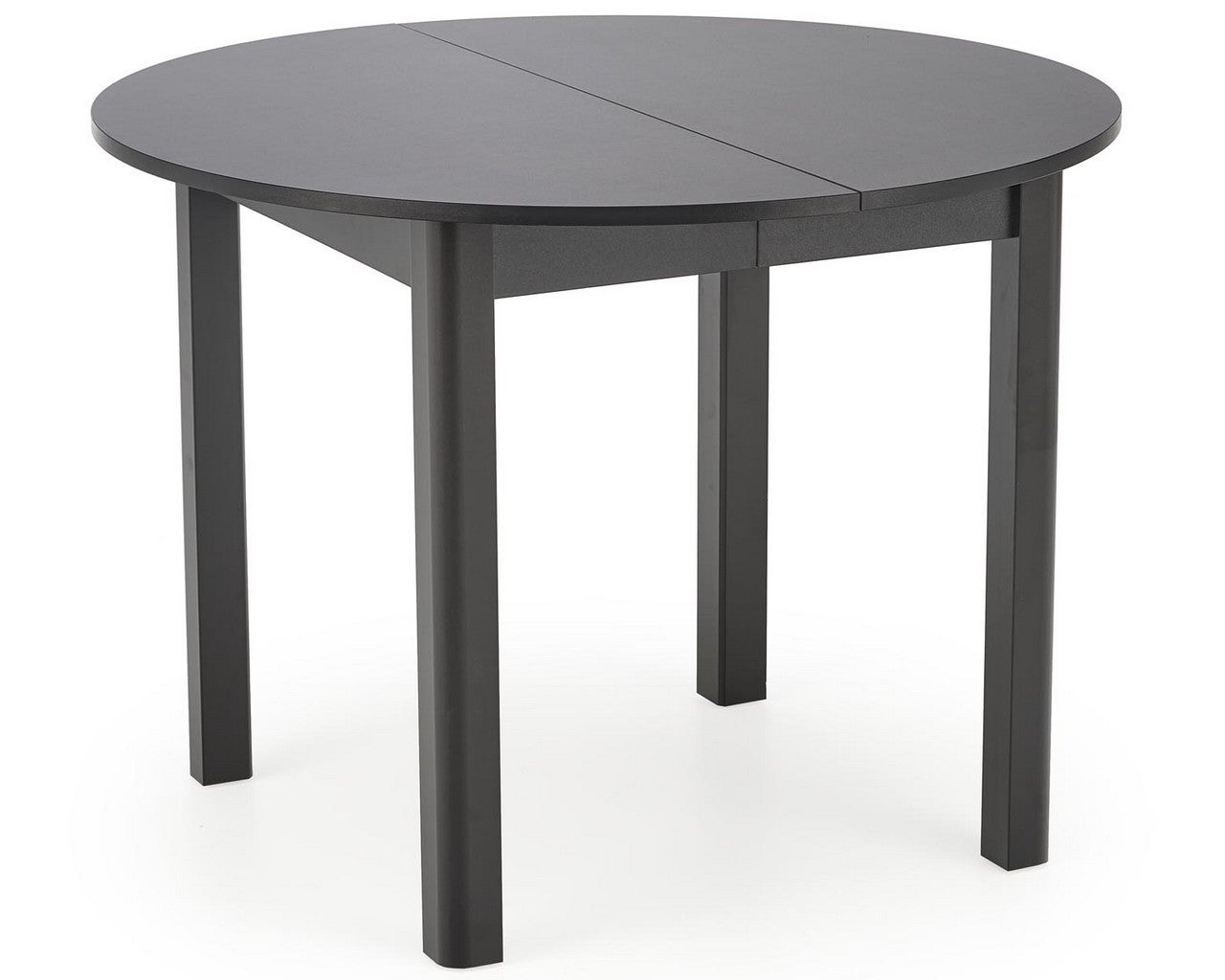 Table à manger ronde 100 cm extensible noire CARENE | Leroy Merlin