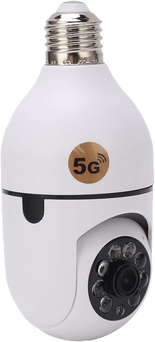 Caméra à ampoule,de sécurité domestique WiFi sans fil 360° 2,4GHz / 5G ...