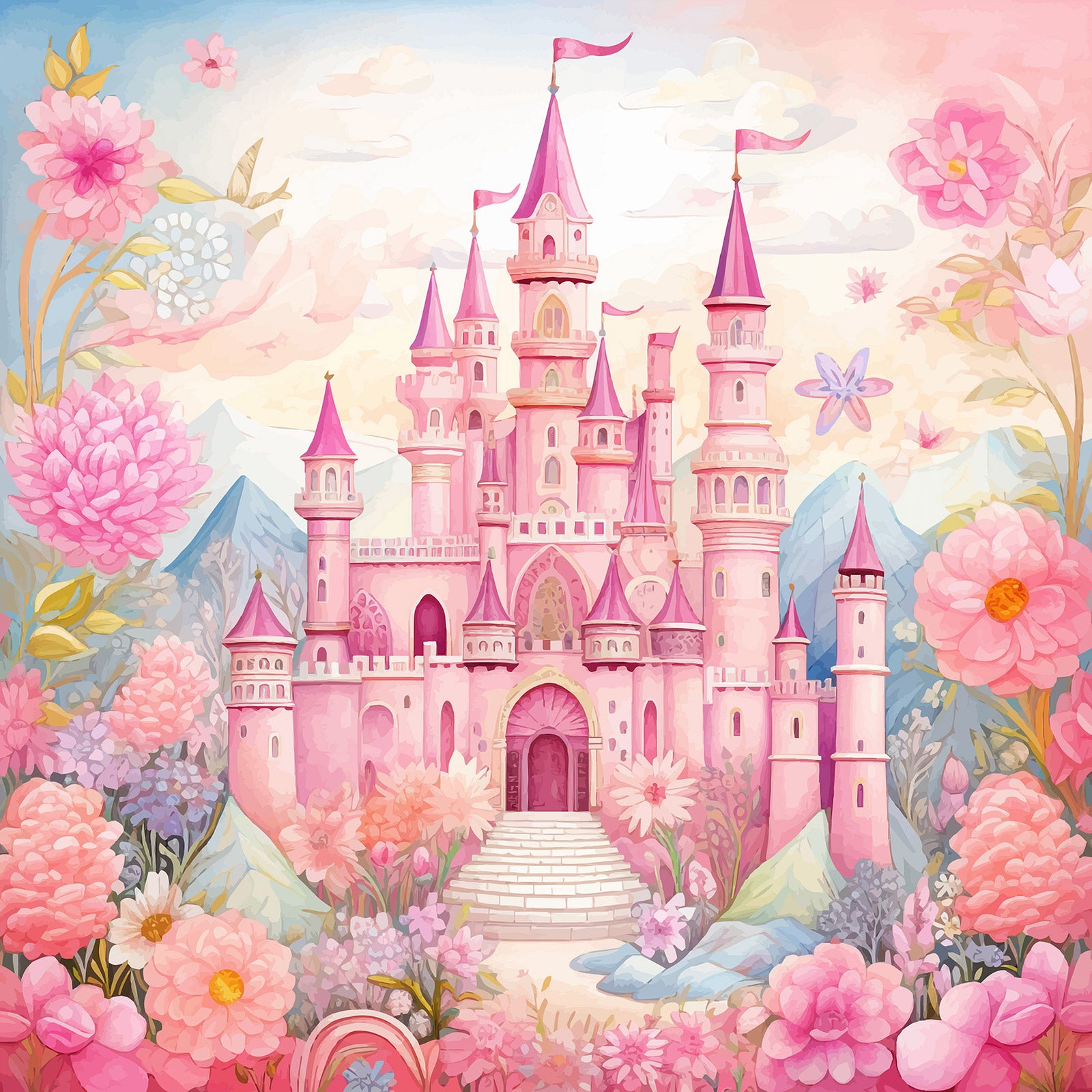 Papier peint panoramique Enfants - Château Enchanté 3617680720066 ...