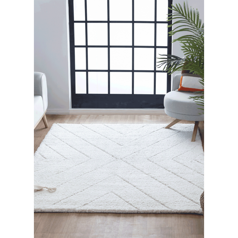 Tapis berbère shaggy crème MARRAKECH 362 Crème - 160x230 cm | Leroy Merlin