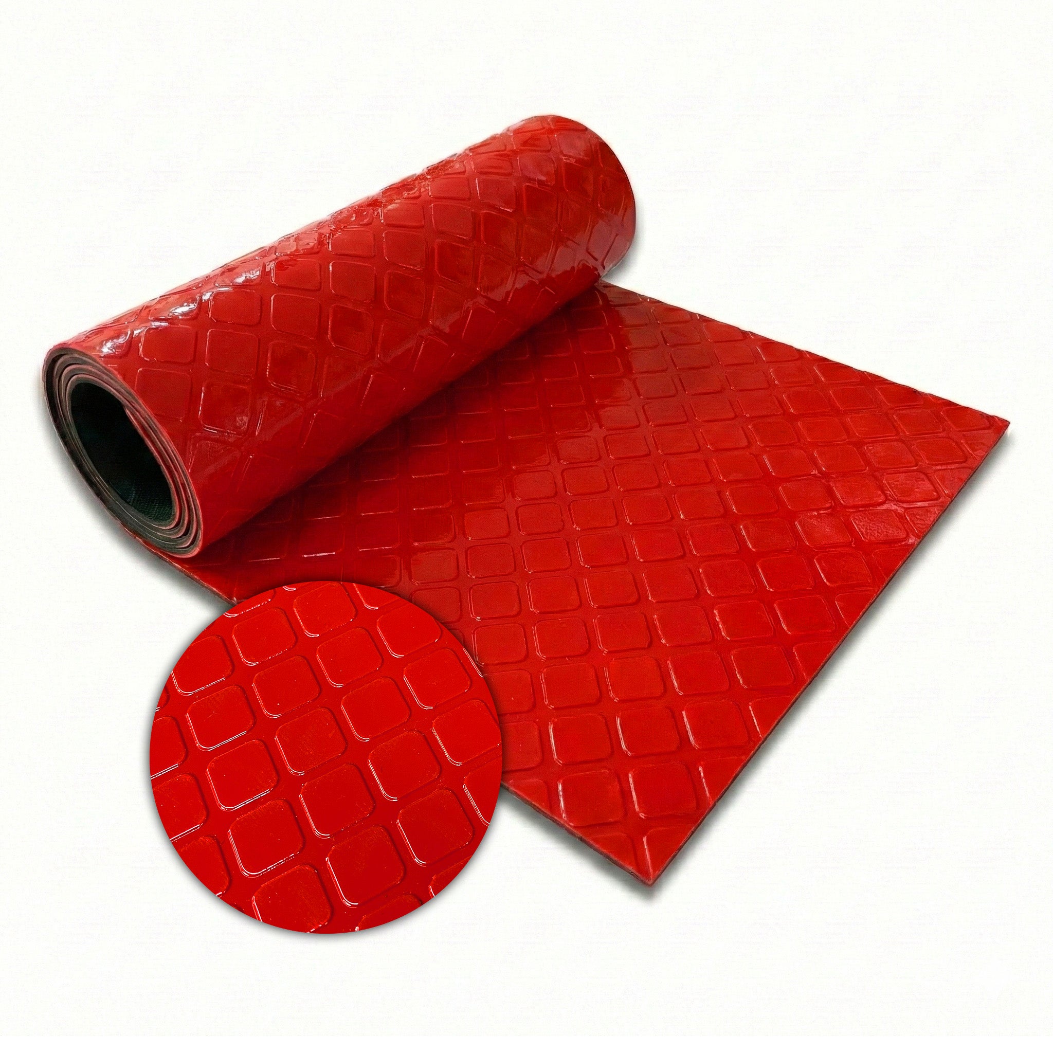 Revêtement sol PVC Quadra, Rouge, 110 x 150 cm | Leroy Merlin