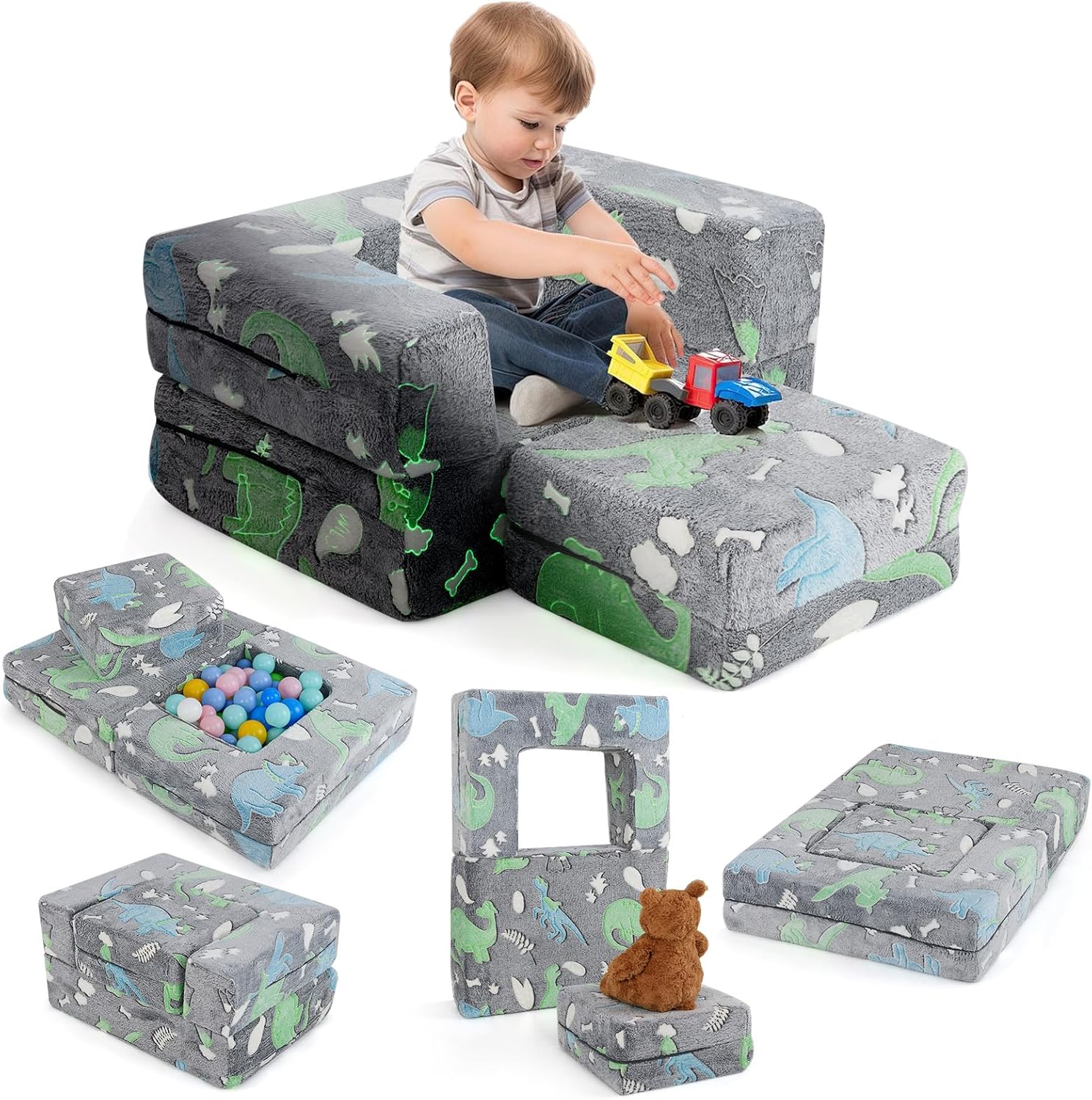 Canapé Pliant pour Enfant, Fauteuil Modulaire et Transformable ...