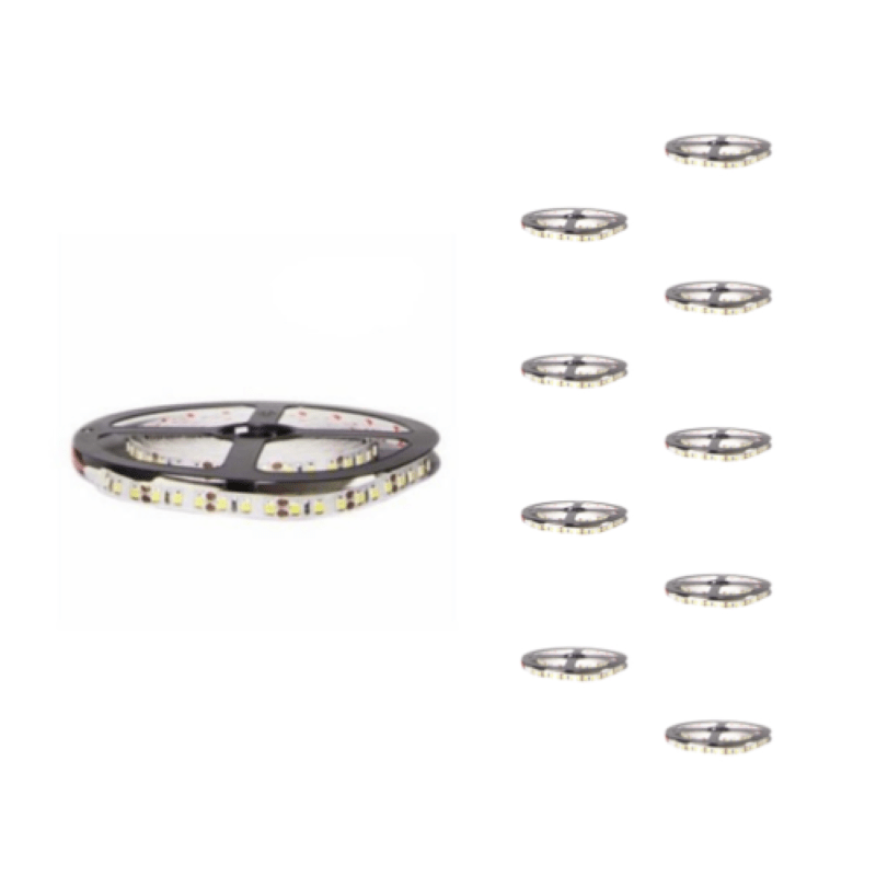 Ruban LED 12V 5M 2835 IP44 120LED/m (Pack de 10) - Blanc Froid 6000K ...