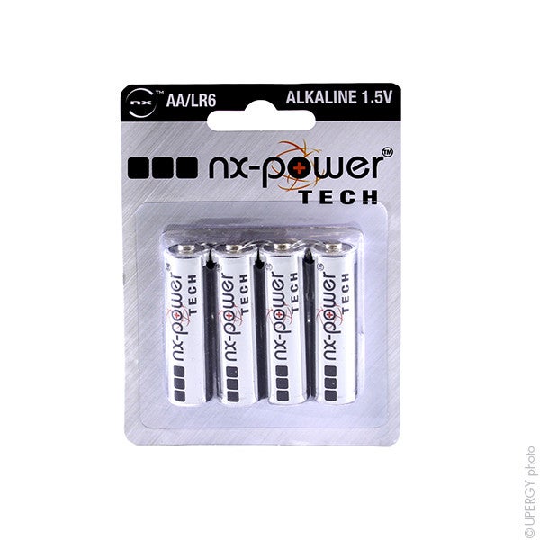 NX - Pile alcaline blister x4 LR6 - AA Nx-Power Tech 1.5V 3.4Ah | Leroy ...