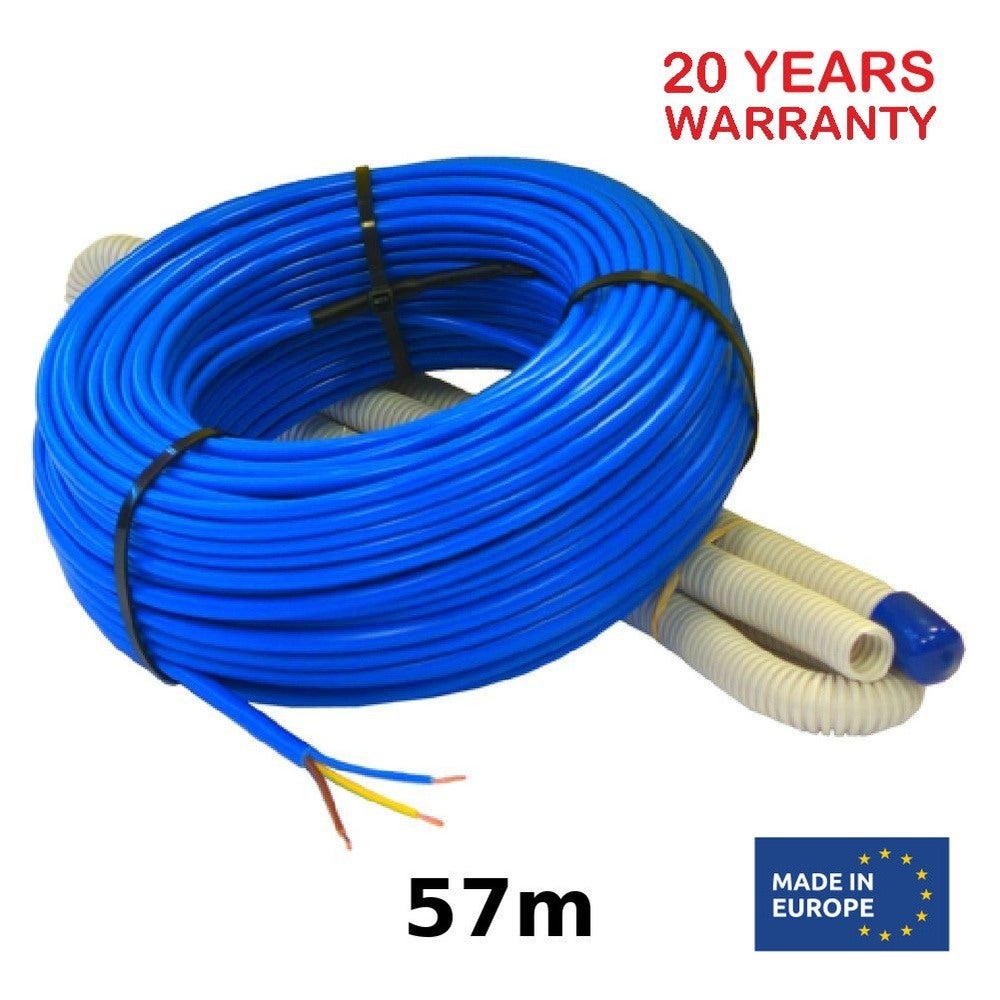 Cable calefactor 57 m THC20-57, 20 W/m, 230 V, 1140 W | Leroy Merlin