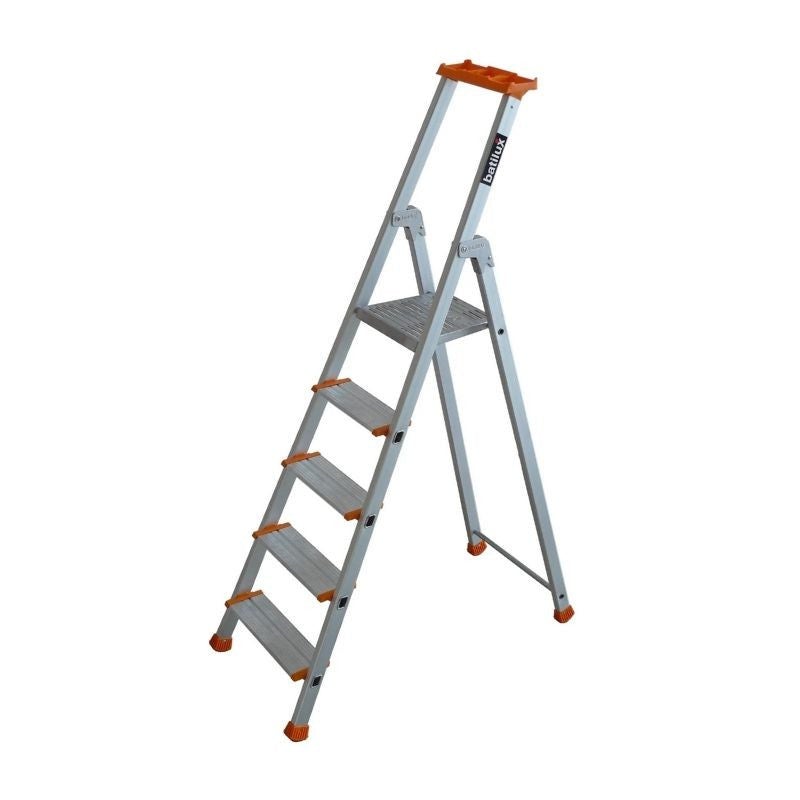 Escabeau ESCALUX V22475 Professionnel Confort "Batilux X460" Anodise 5 ...