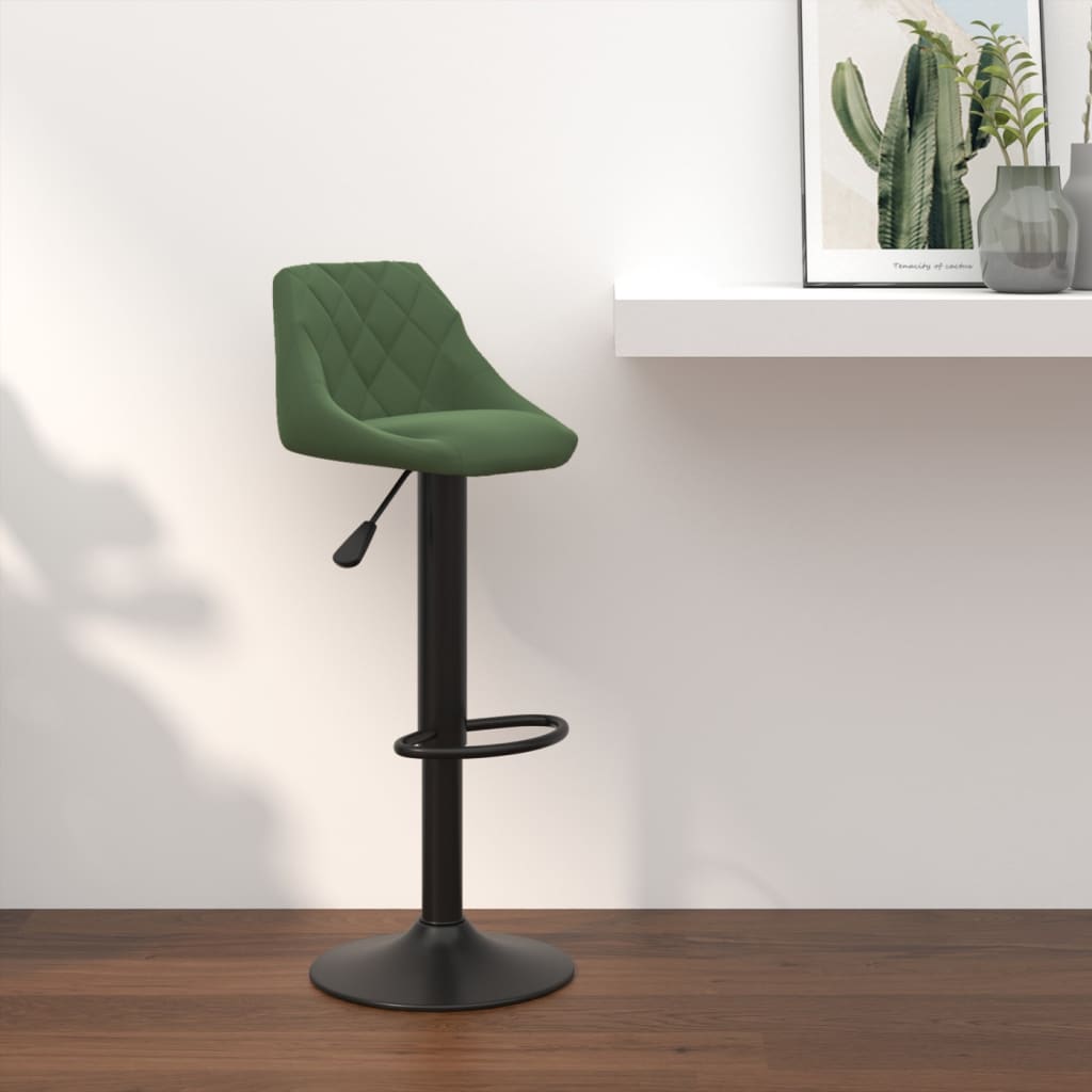 Tabouret de bar Vert foncé Velours | Leroy Merlin