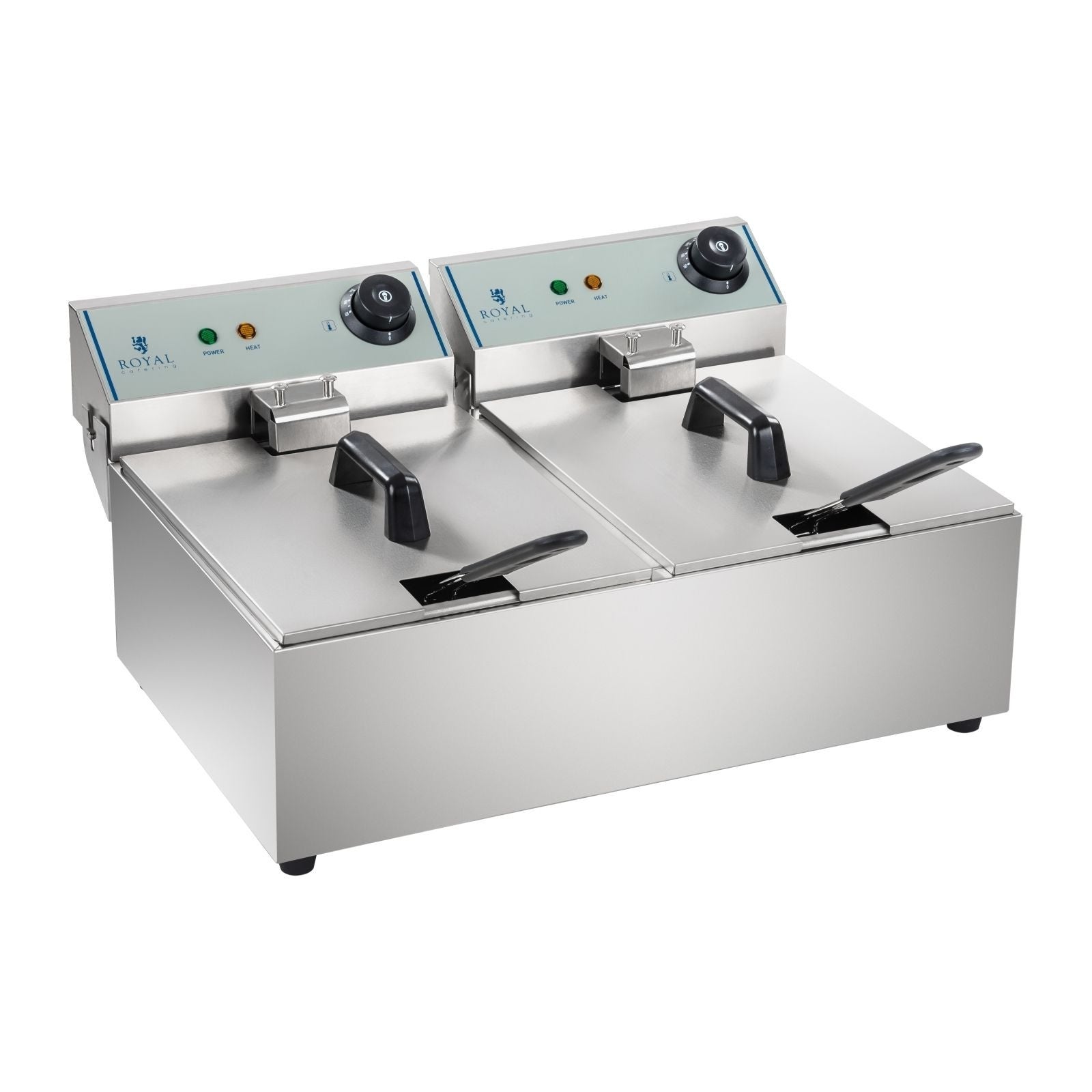 Freidora acero inoxidable 2 tanques 10 litros profesional deposito ...