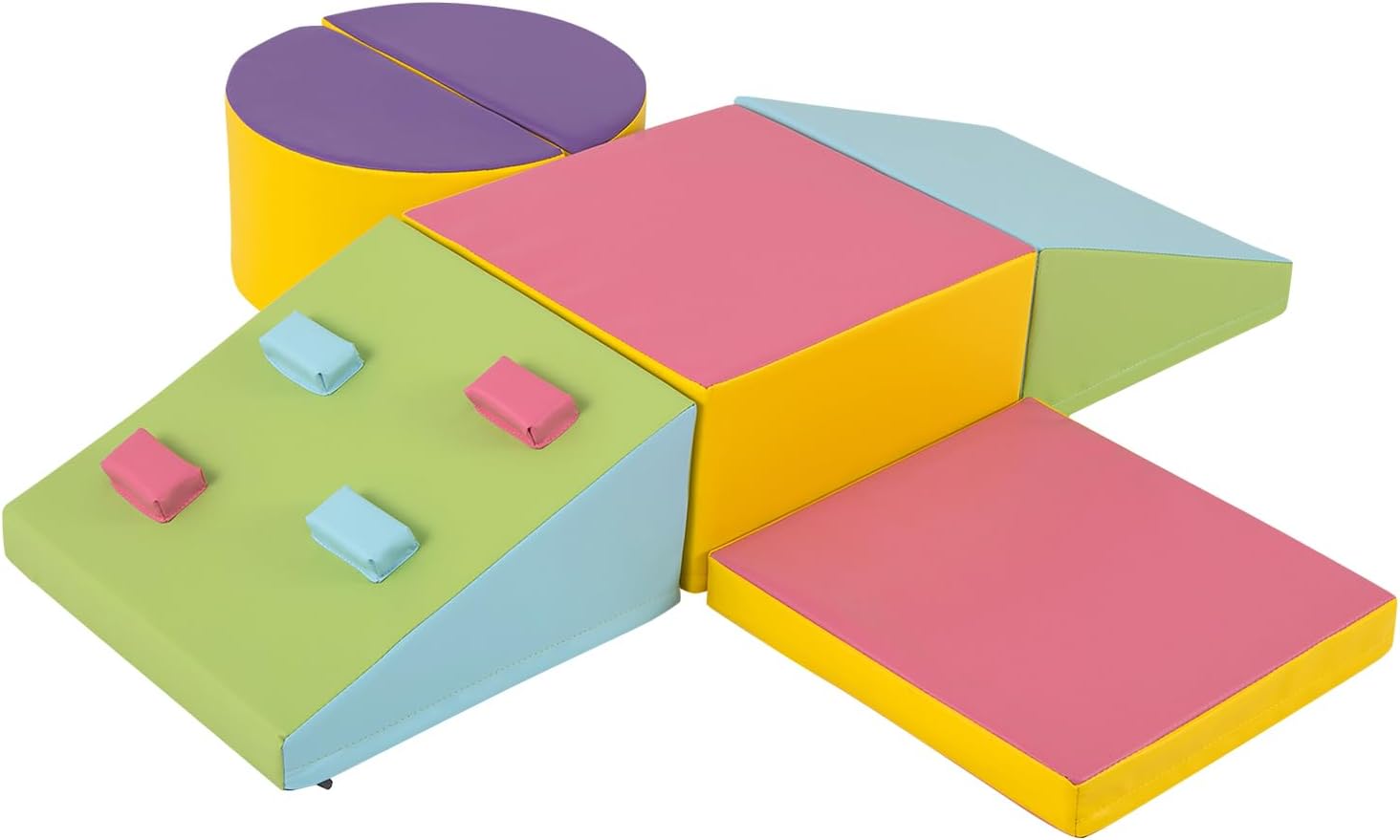 6 pcs Parcours Motricité Bébé en Mousse EPE, Module Motricité Bébé à ...