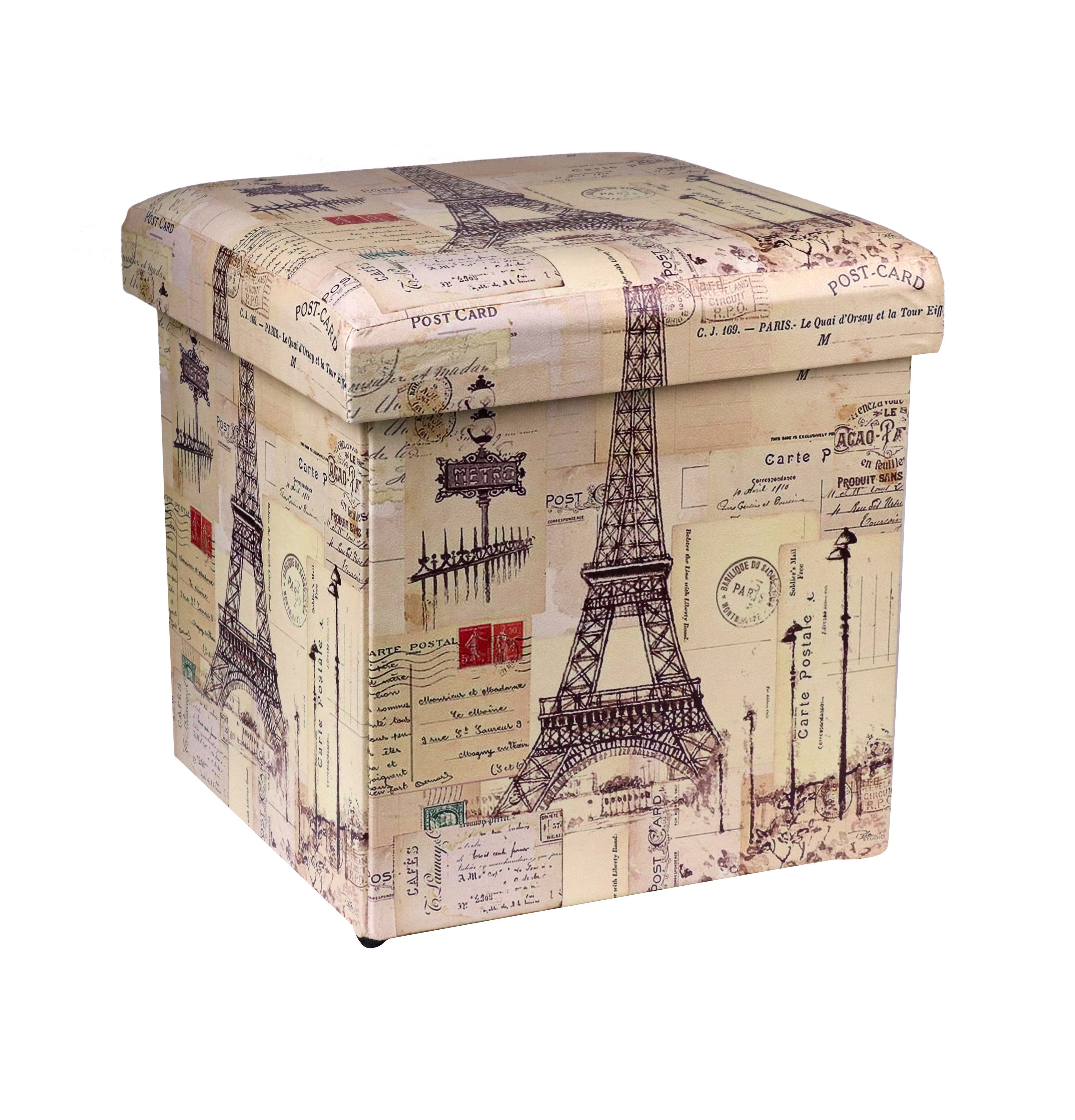 Pouf Contenitore Pieghevole, "Paris", Legno e PU, 36x36x36cm | Leroy Merlin