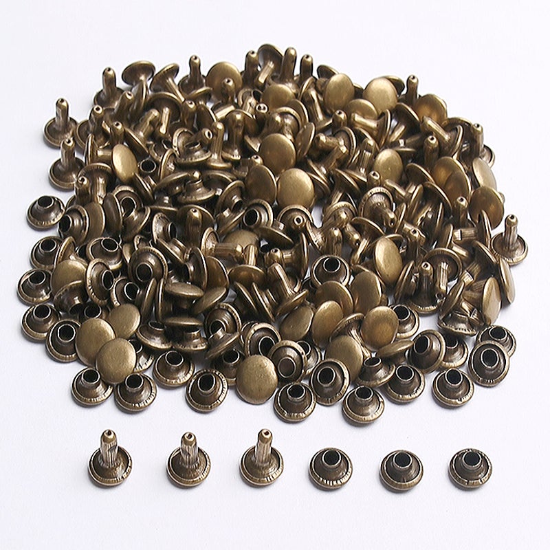 Rivets à double capuchon rivets en cuir pour bricolage artisanat ...